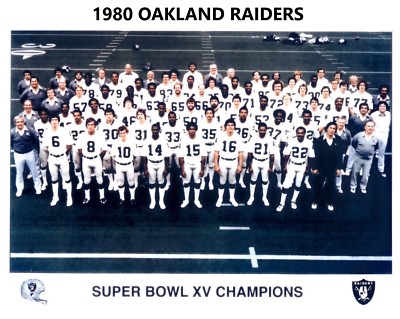 1980 OAKLAND RAIDERS 8X10 TEAM PHOTO FOOTBALL PICTURE NFL SBXV CHAMPS ...