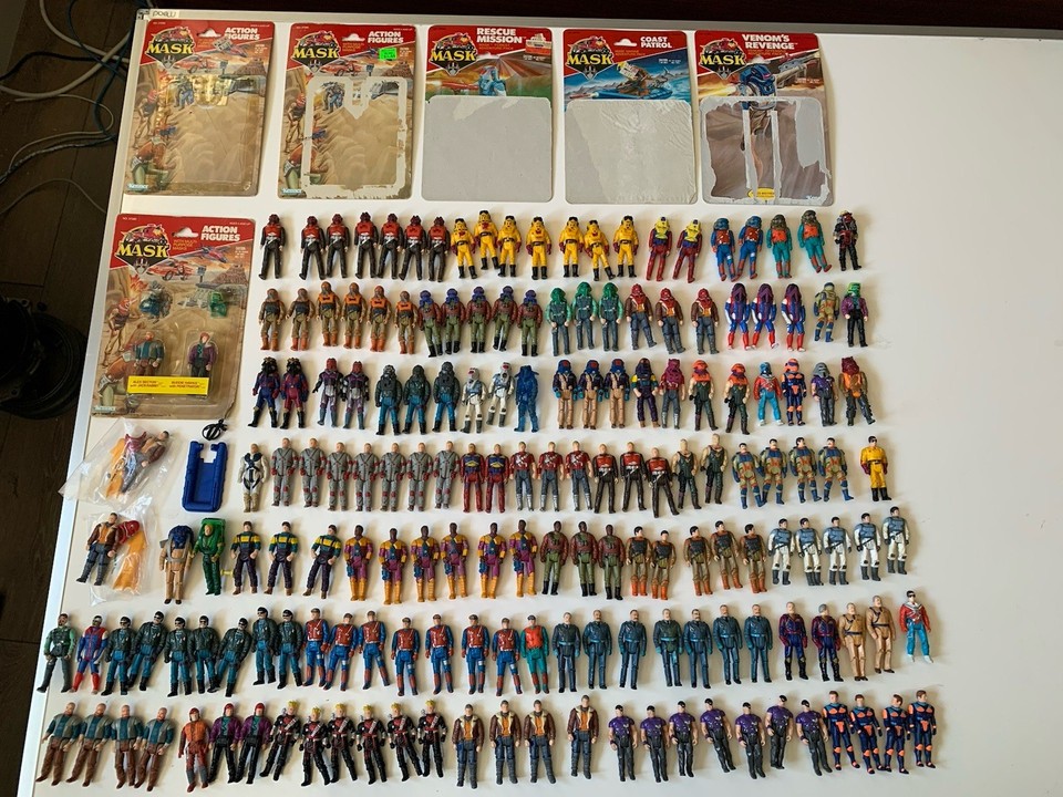 M.A.S.K. MASK Kenner 172 Figure Lot 68 masks 1 MOSC rare Matt Trakker ...