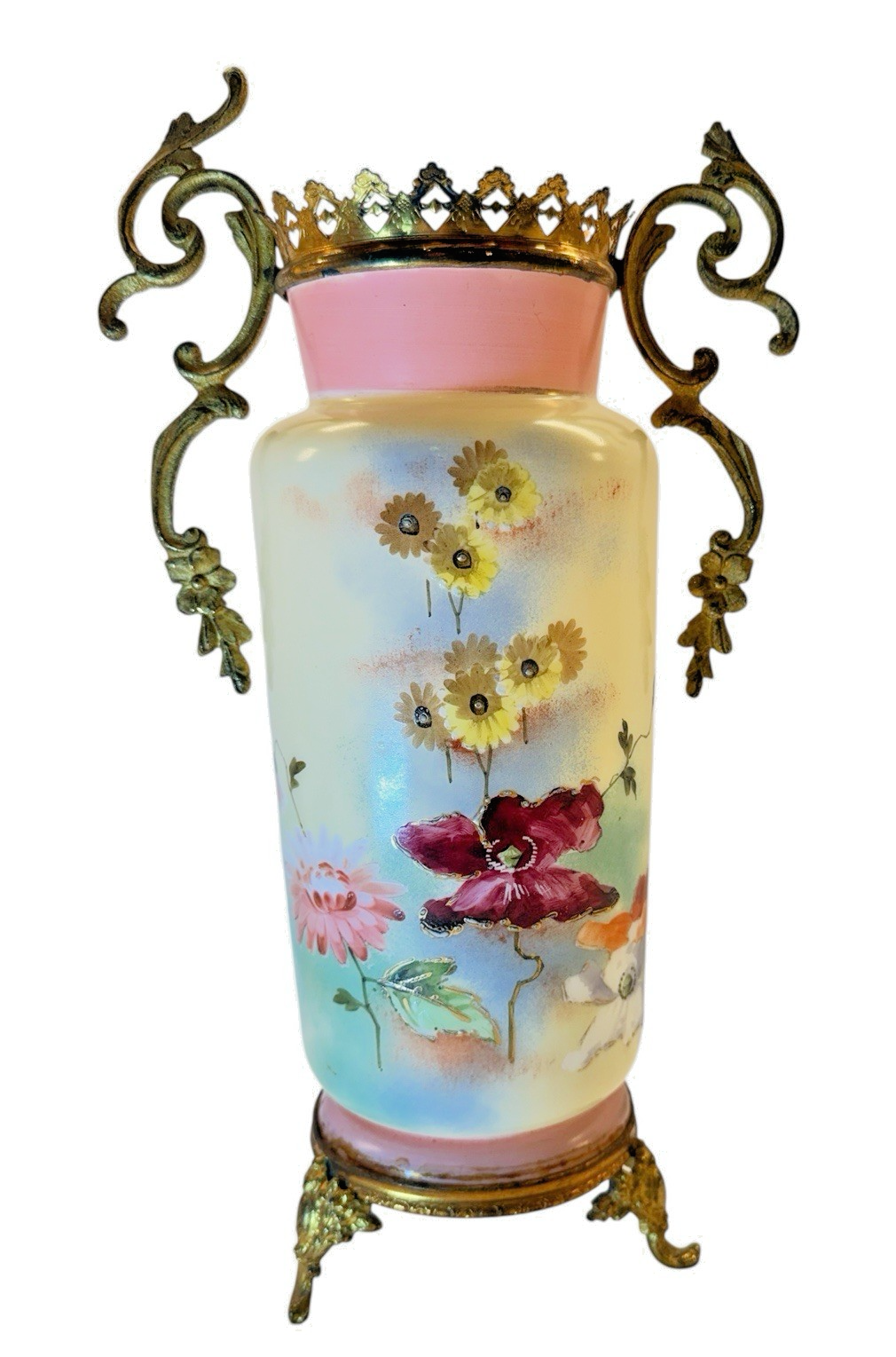 Antique C. F. Monroe Wave Crest Vase (not branded) Ormolu Mounts 11 1/4 ...