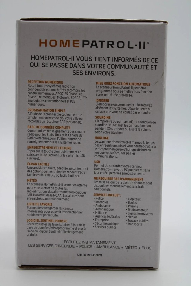 Uniden Home Patrol II Digital Scanner Self Program APCO P25 Phase 1 & 2 ...