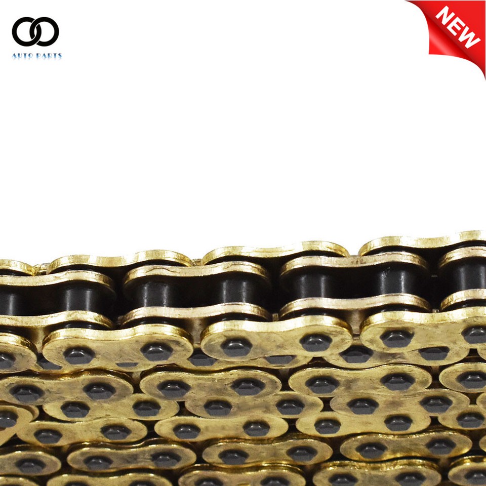 Motorcycle 520 O-Ring Gold Drive Chain 120 Links 520 × 120 With Master ...