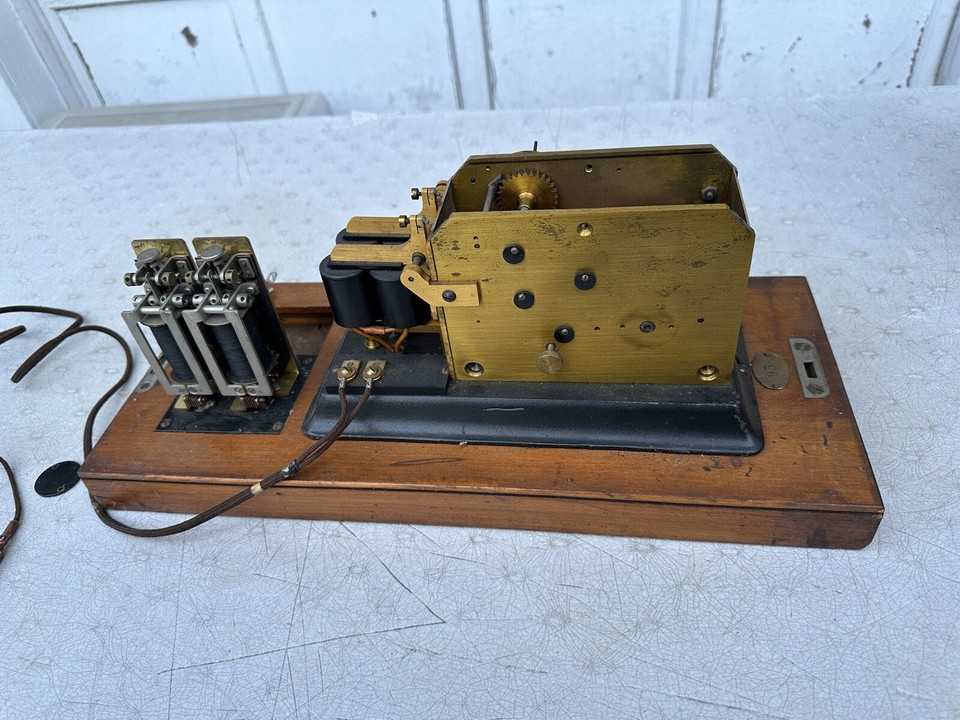 J H Bunnell Railway Telegraph Receiver Station Pen Register w Original ...