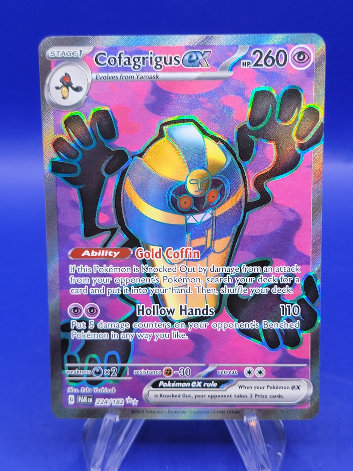 Pokemon TCG Paradox Rift Cofagrigus Ex Full Art 224/182 | eBay