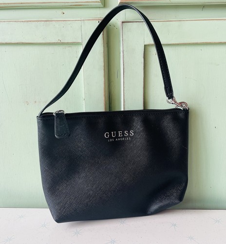 GUESS Chic Designer Black Handbag Clutch Purse Bag Small Medium Purse ...