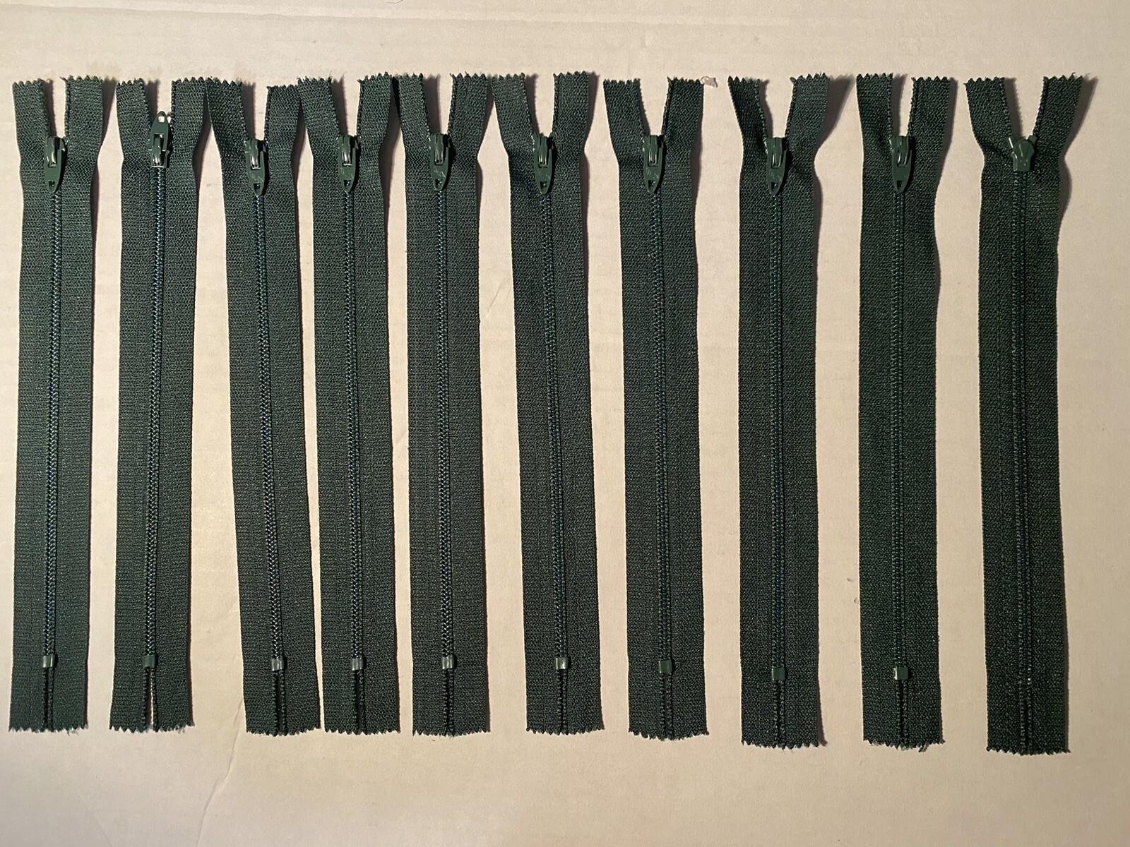 Lot of 15 Vintage Talon Zephyr Zippers 7" Green Nylon NOS | eBay