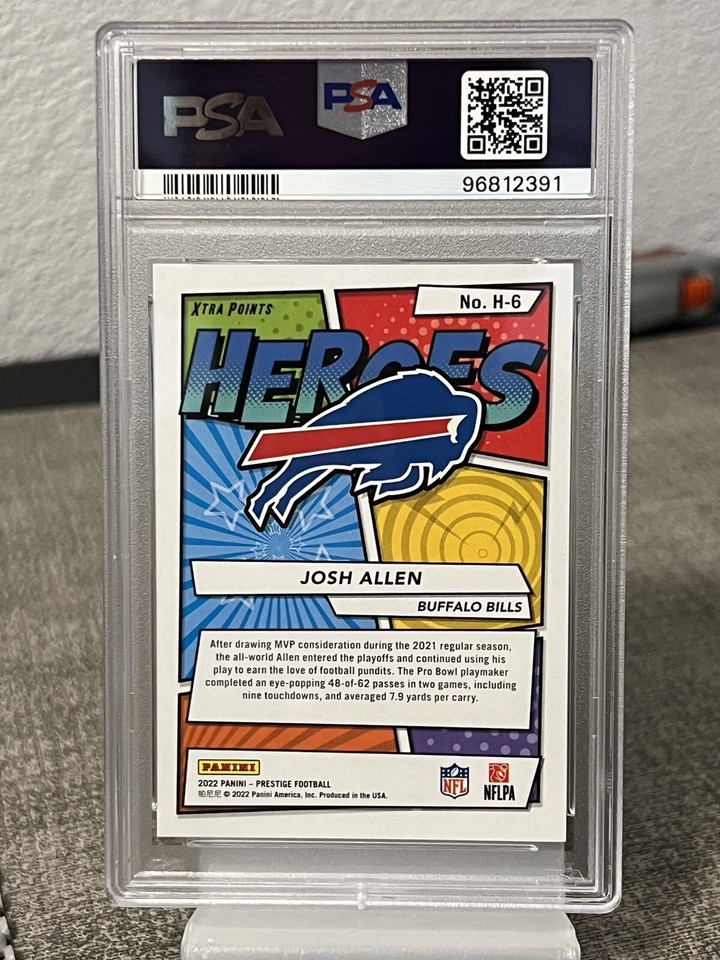 2022 Panini Prestige Josh Allen Heroes Purple /149 PSA 10! GEM MINT SSP ...