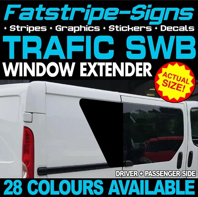 to fit RENAULT TRAFIC SWB MK2 WINDOW EXTENDER STICKERS GRAPHICS CAMPER ...