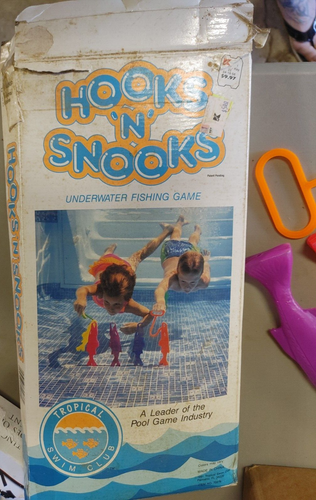 Vintage Underwater POOL DIVING FISHING GAME Multi-Colored Toy 7 Pieces ...