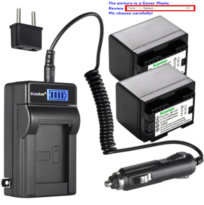 Kastar Battery LCD AC Charger for Canon BP-709 BP-718 BP-727 and Canon ...