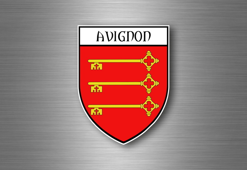 Sticker Car Motorcycle Coat Of Arms City Department Adhesive Avignon | eBay