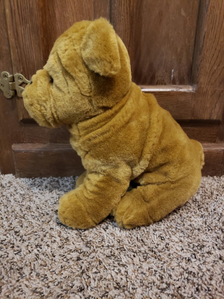 Vintage Roly Poly Shar-Pei Sitting Brown Dog Plush Stuffy 11" 12" | eBay