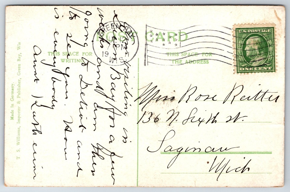 Green Bay Wisconsin~Long Tail Point~Old Stone Tower & House~1911 ...