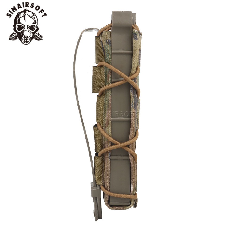Tactical Extended Pistol 9mm SMG Magazine Pouch MOLLE Mag Clip Holder ...