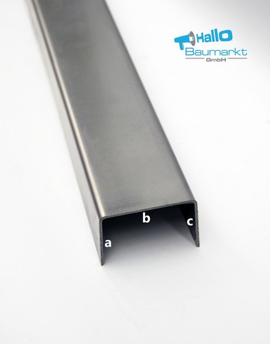 U-Profil Stahl verzinkt Stärke 2mm U Profil Leiste Kantenschutz Eisen ...