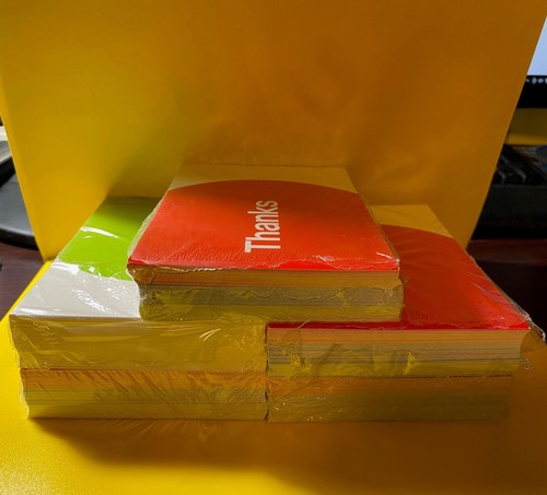 BULK PRICE! 25 PACKS x 100=2,500 EBAY THANK YOU CARDS RED BLUE GREEN ...