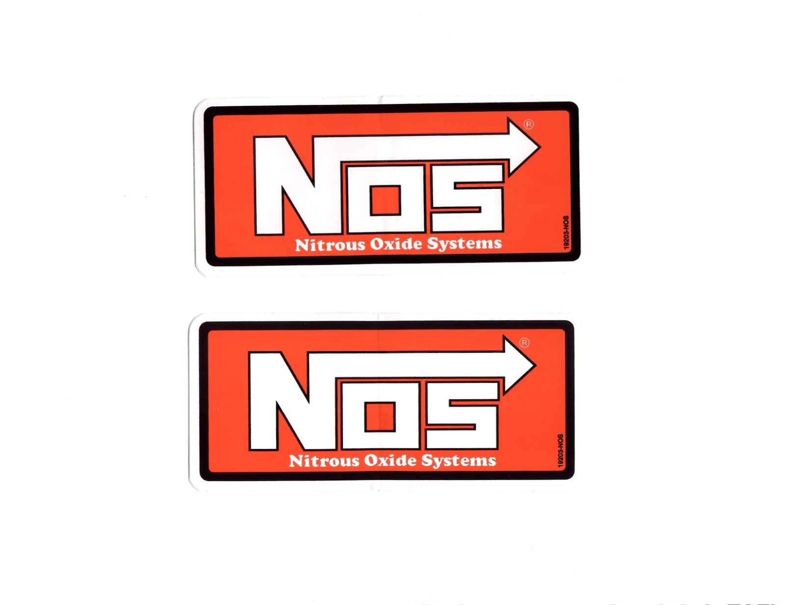 Vintage Sticker Set Of 2 NOS Nitrous Oxide Systems Vinyl Motorcycle ...