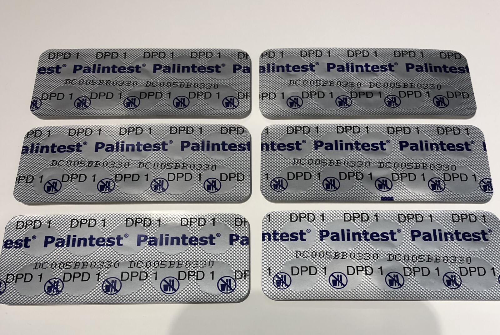 PALINTEST DPD No 1 FREE CHLORINE TEST TABLETS FOR COMPARATOR/PHOTOMETER ...