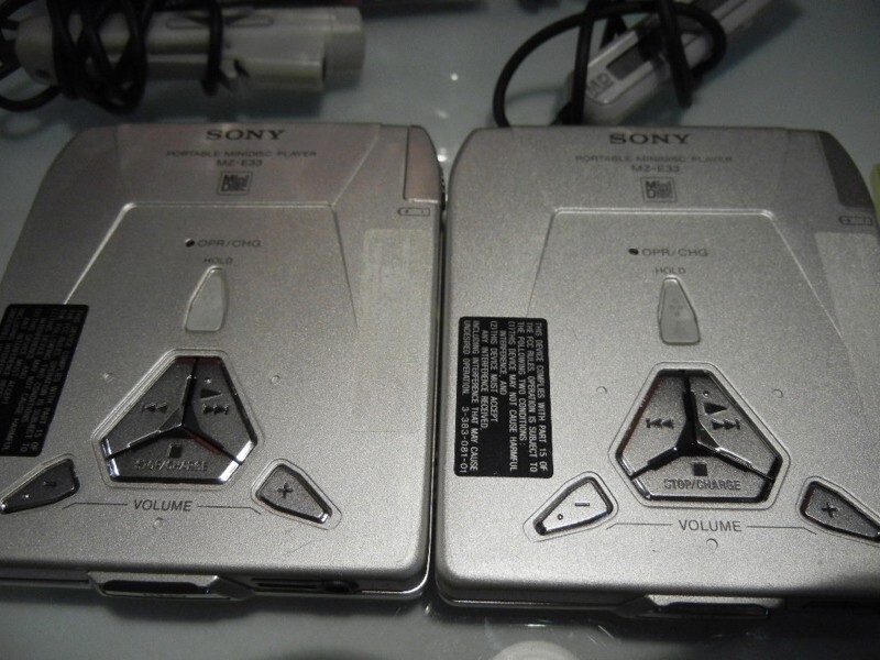 THREE Sony MD Portable Mini Disc Players MZ-E33 W/headset & Assorted ...
