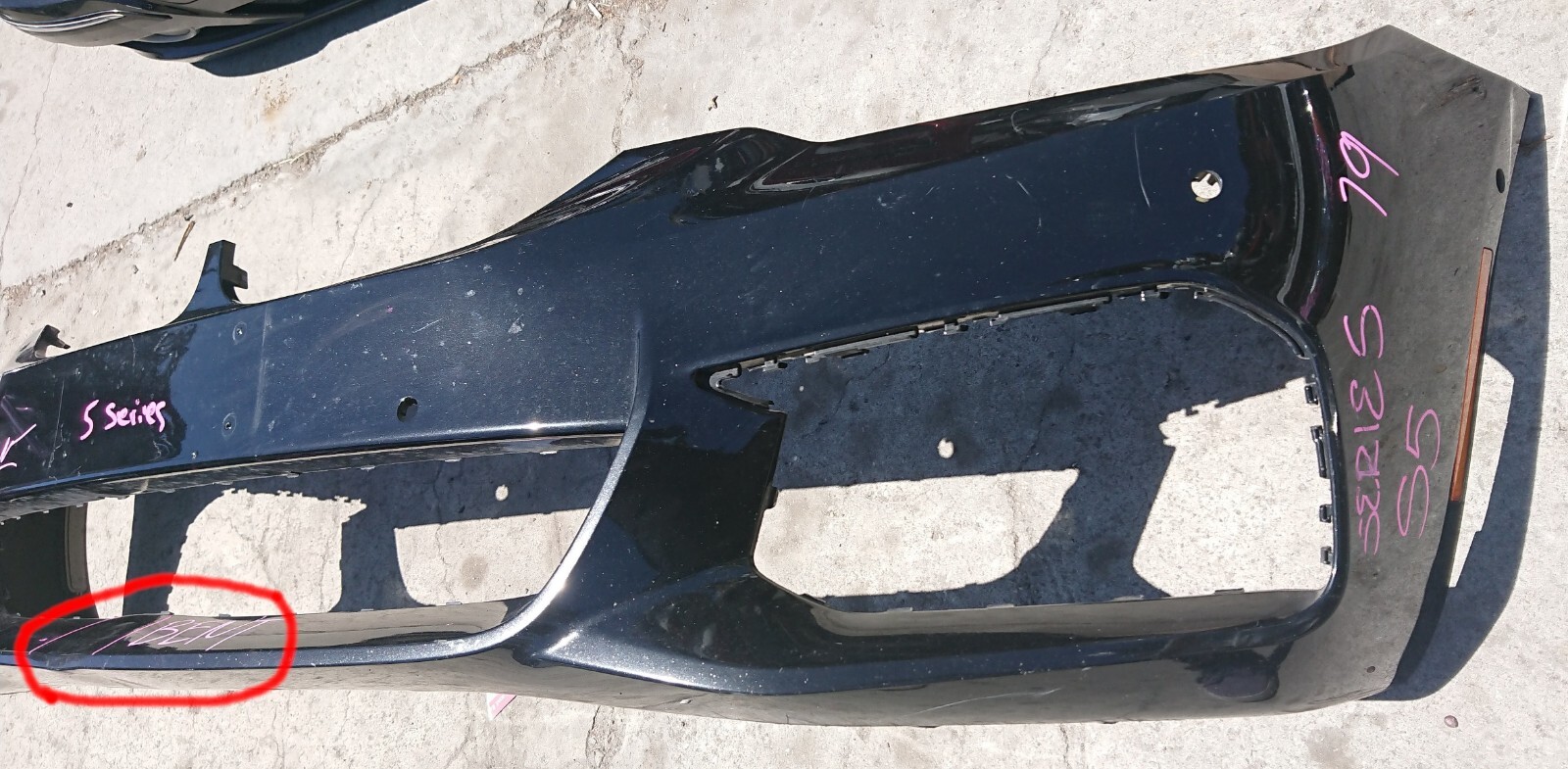 18-20 530i, 540i M SPORT FRONT Bumper COVER {BLACK|OEM|w/o SENSOR ...