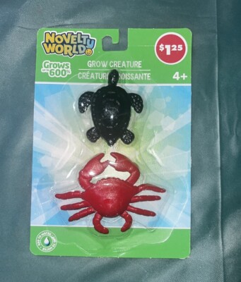 MAGIC GROW CREATURE CRAB & TURTLE TOY WATCH IT GROW TO 600% IN WATER ...