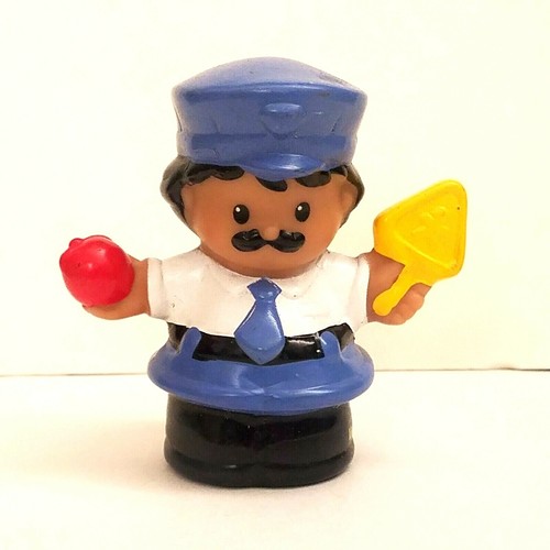 Fisher Price Little People Bus Driver Safety Patrol Man with Mustache ...