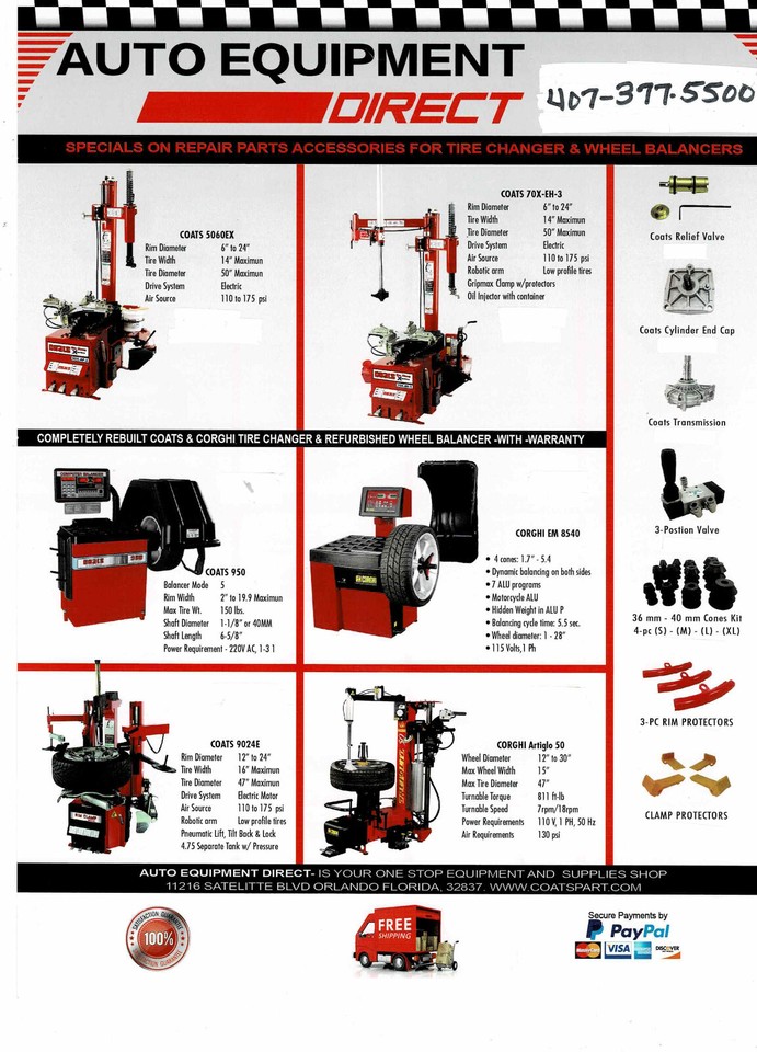 7" Bead Breaker Cylinder Seal Kit Coats 5030 5035A BASELINE Tire ...