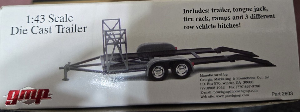 Die Cast Trailer Part# 2603 Dual Axel Car Carrier New GMP 1:43 Scale ...