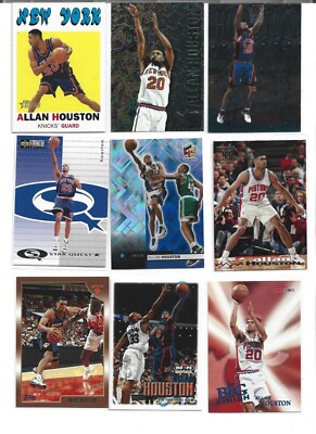 ALLAN HOUSTON LOT (9) DRAFT PICK, STARQUEST, HOLOGRFX, FLEER METAL, BIG ...