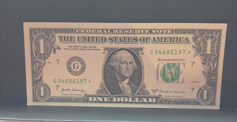 2017A Miscut Error $1 Star Note Uncirculated Sequential Available L&R ...