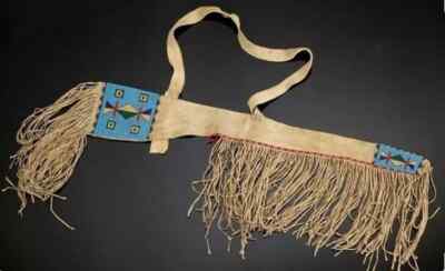 Indian Beaded Native American Rifle Scabbard Sioux Style Suede Leather ...