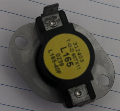 Therm-O-Disc Limit Switch L165 L165-40F 312403 Trane Etc | eBay