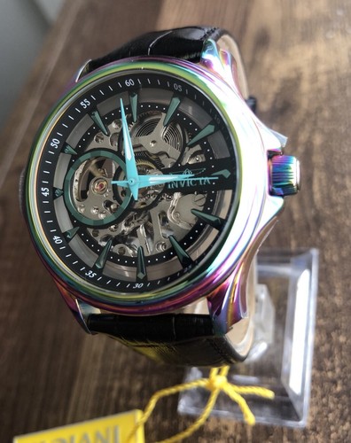 INVICTA IRIDESCENT MYSTERY SKELETON WATCH, COOL UNIQUE FUTURISTIC ...
