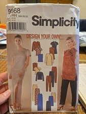 Misses Skirt Pants Tunic Top Sewing Pattern Sizes 6-12 Simplicity 9868 ...