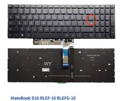 New For Huawei MateBook D16 RLEF-16 RLEFG-16 laptop US keyboard backlit ...