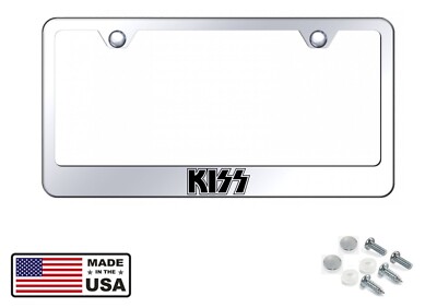 KISS Chrome Mirror Finish Stainless License Plate Frame Including ...