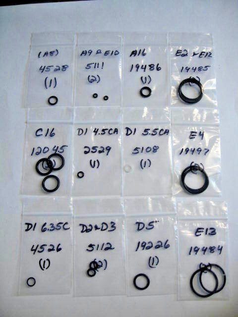 FX Wildcat Air Gun O-Ring Kit / R&S 2.5-24WFX / Individually Marked O ...