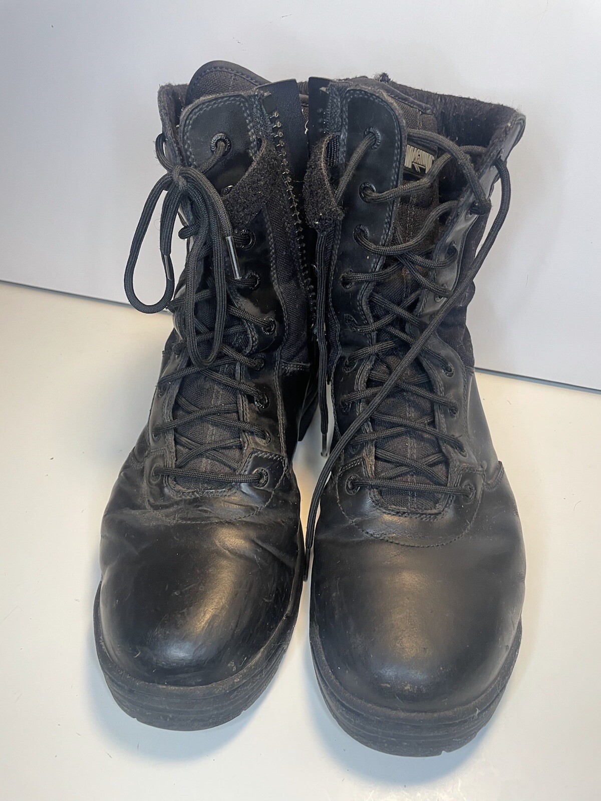 Magnum Mens Military Tactical Work Boots Blk Side Zip… - Gem