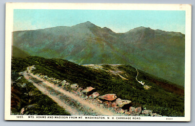 Postcard NH Mt. Adams & Madison from Mt Washington Carriage Rd New ...