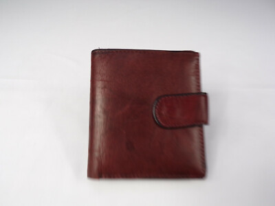 Vintage Guang Tong Genuine Leather Wallet Brown Snap Closure C/C Slots ...