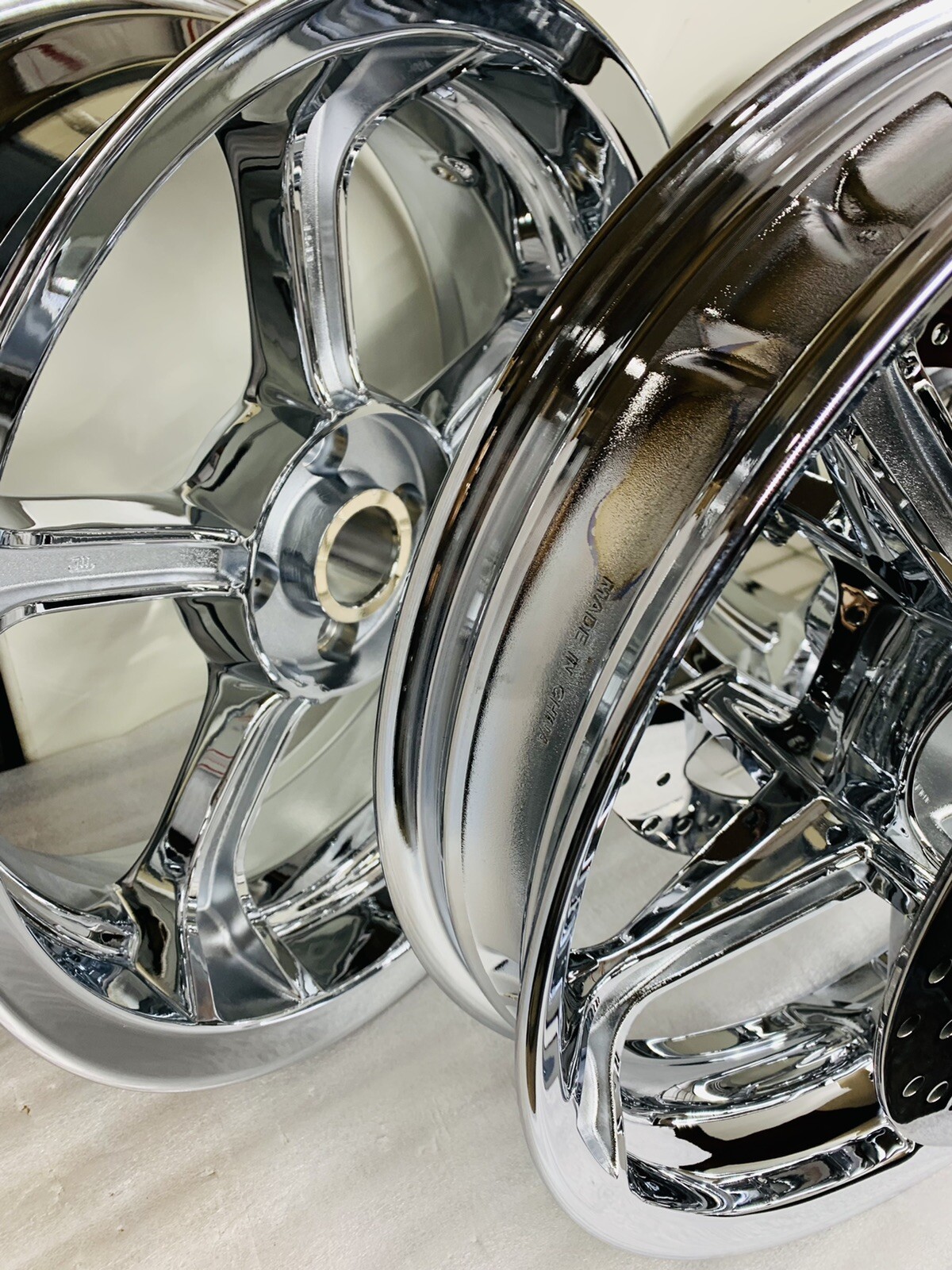 Harley CVO Tri Glide Rims 2020 -24 CUSTOM Chrome Wheels & BEARING ...