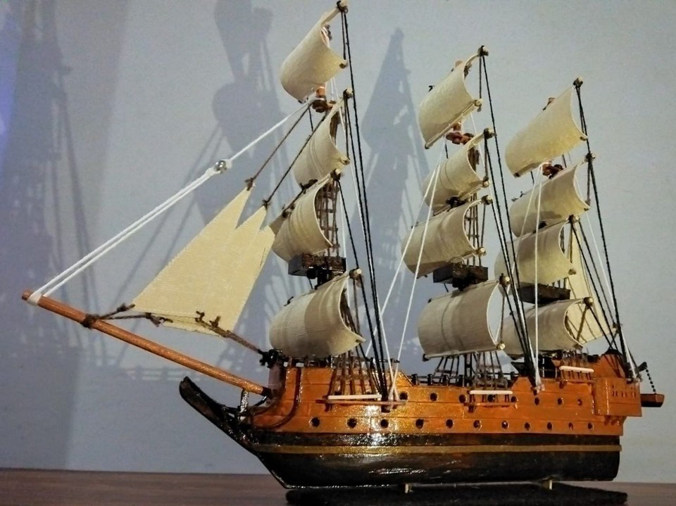 Wooden Boat Ship Diy Kit Model Toy Navy Gift Hot Sailing Assembly free ...