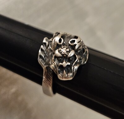 Mystical Dragon Roar Wrap Around Finger Design Ring 925 Sterling Silver ...