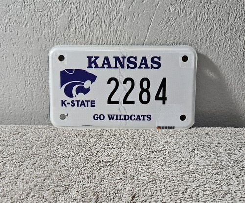 Kansas KANSAS STATE Motorcycle License Plate Expired Go WILDCATS | eBay
