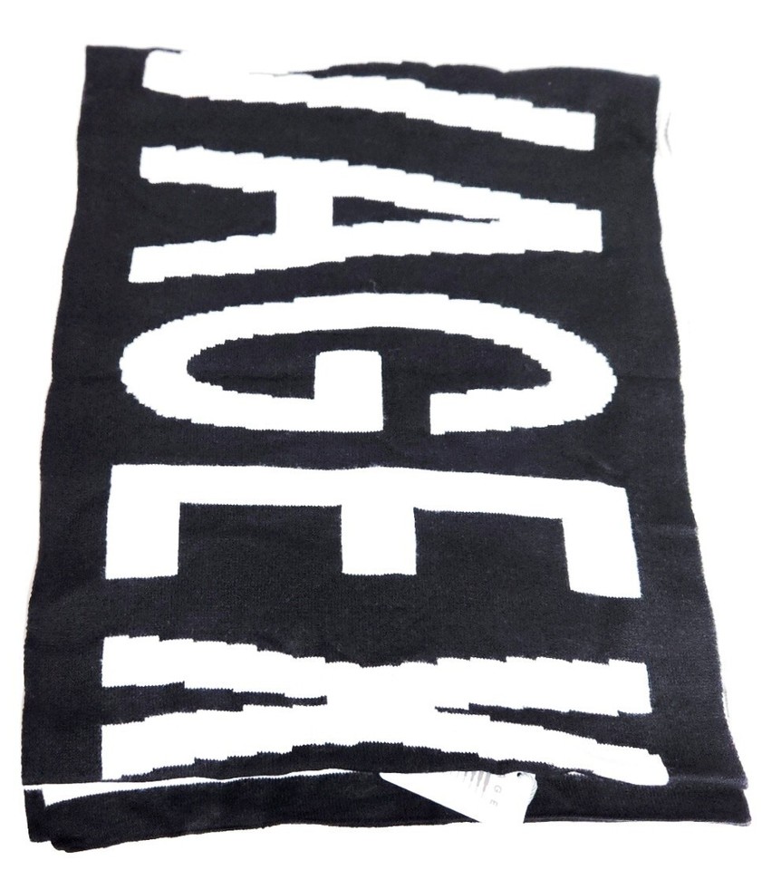 Savage Fenty Lit Leisure Logo Knit Scarf Black Caviar Extra Long One ...