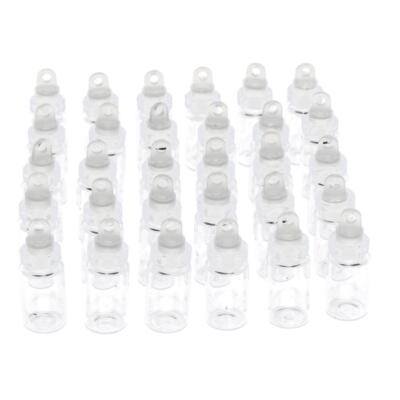 30 X Pendant DIY Glass Jars Wishing Bottles Essential Oil Vials Kids ...