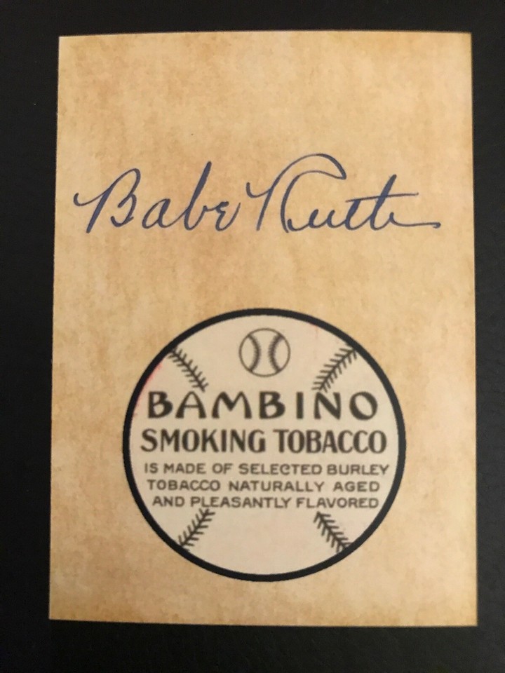Babe Ruth Bambino Smoking Tobacco Advertisement Rp Promo Card New York ...