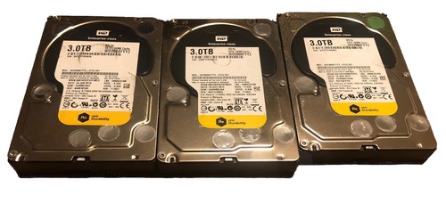 Lot Of 3 Western Digital WD3000FYYZ 3TB HDD 3.5" SATA 64MB Cache Hard ...