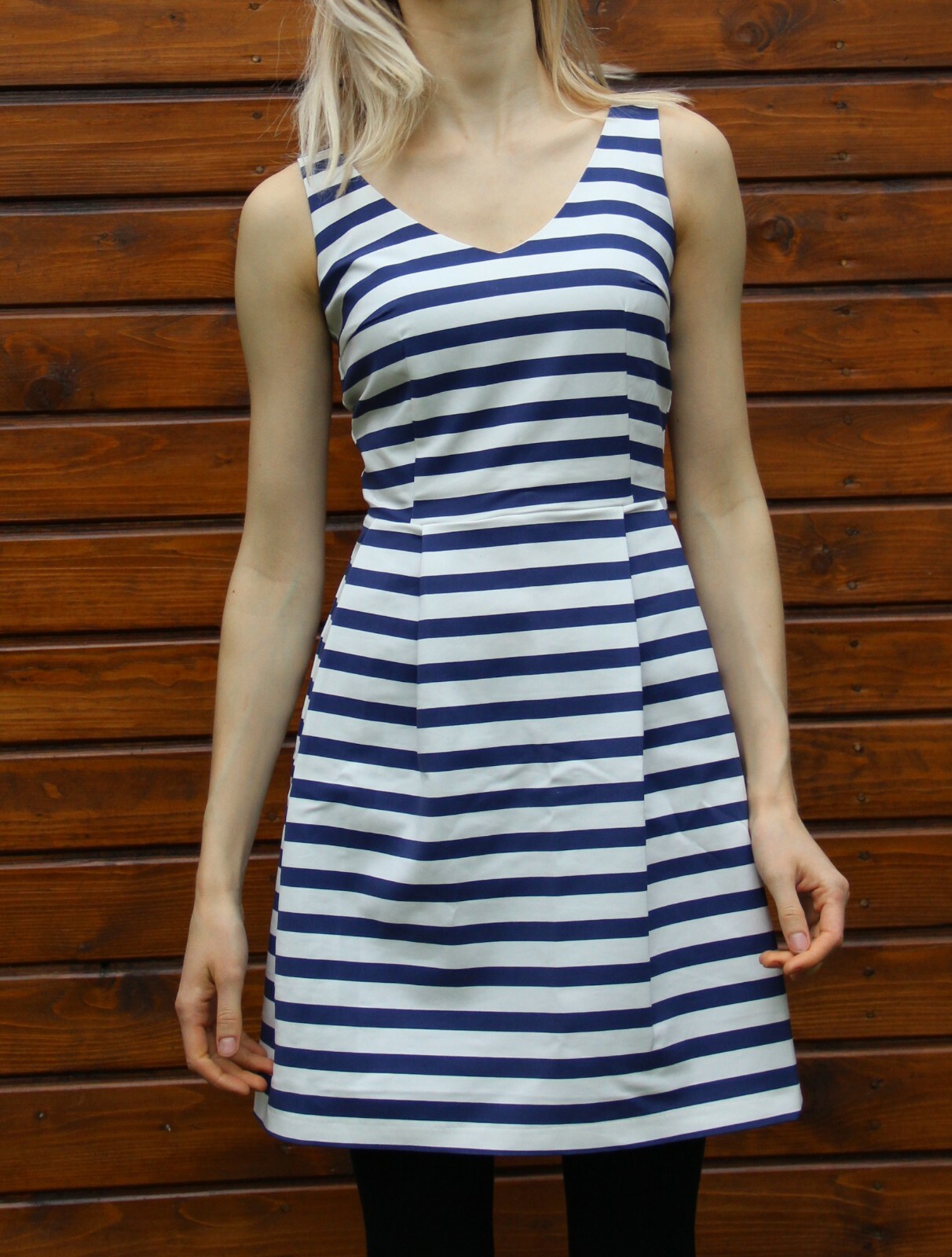 Striped Short sailor dress. Black and Navy Retro Lined Summer Dress ...