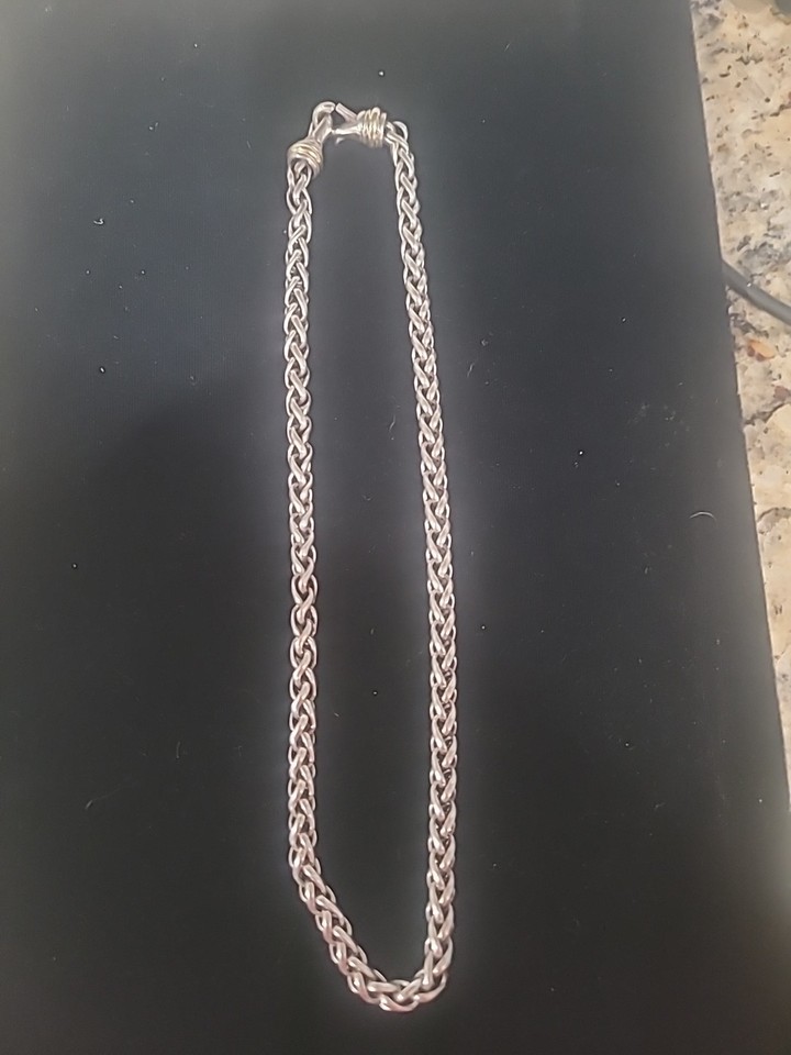 David Yurman 925 Silver & 14K Gold Wheat 6mm Wide Necklace 17.5" | eBay ...