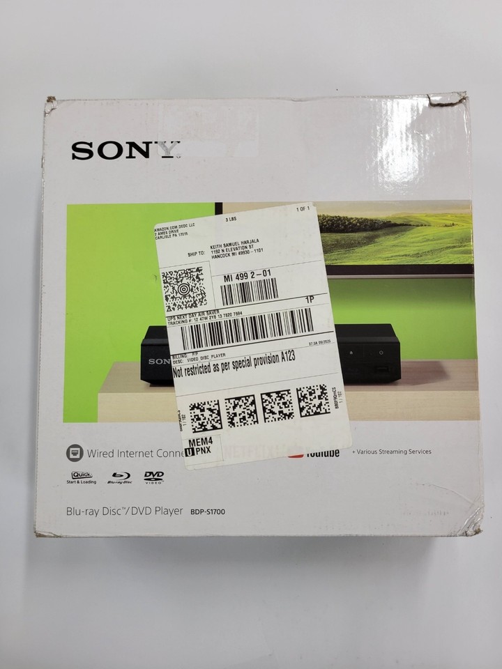 SONY BDP-S1700 ALL REGION - BLU-RAY Zone ABC, DVD regions 0-8 | eBay